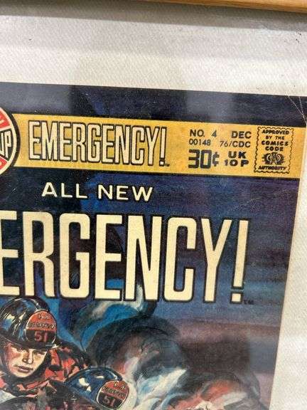 Emergency comic #4, framed, frame- 13 1/2" x 16 1/2", great - Albrecht ...