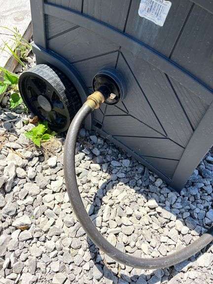 Hose reel, 20" x 18" x 20"H, used - Albrecht Auction Service