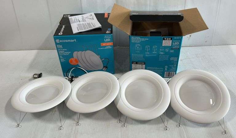 (2) 4-Packs of EcoSmart integrated LED soft white 65W replacement ...
