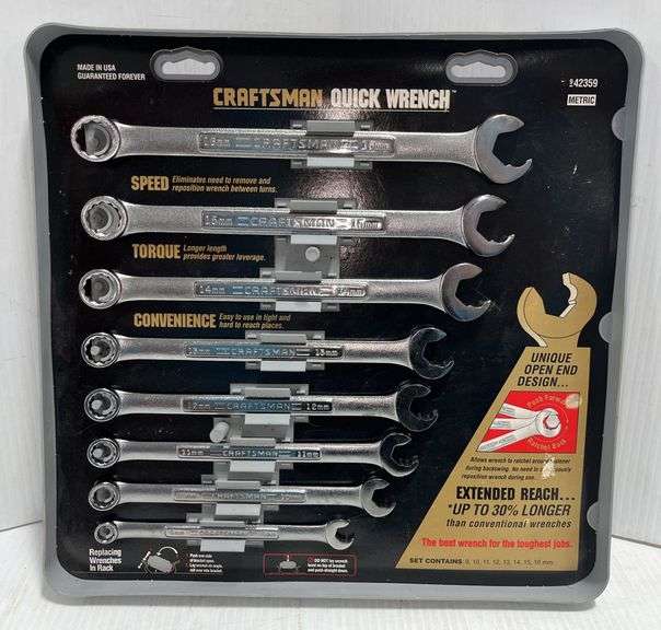 (8) Craftsman quick wrenches, made in USA, 16mm - Albrecht Auction Service
