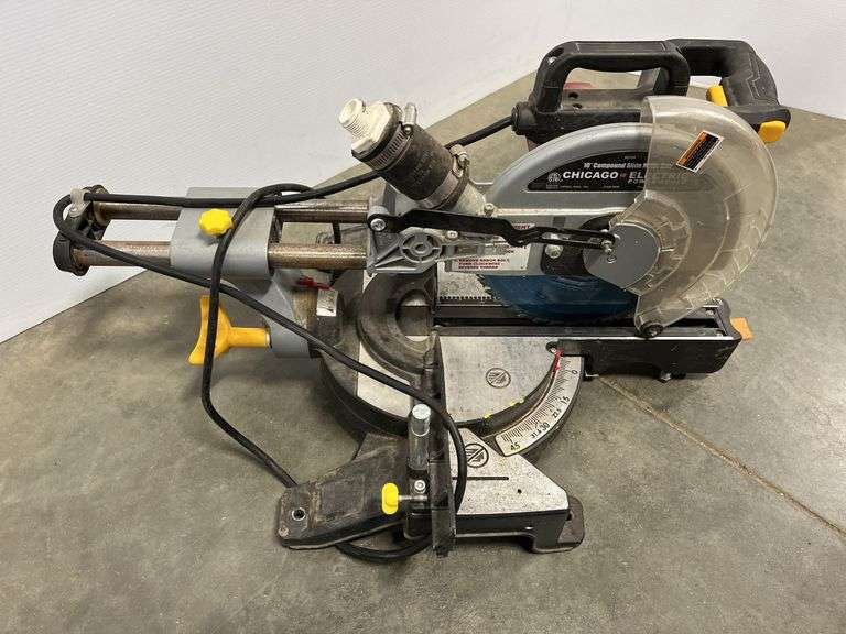 Chicago Electric Power Tools 10" compound slide miter saw - Albrecht Auction Service