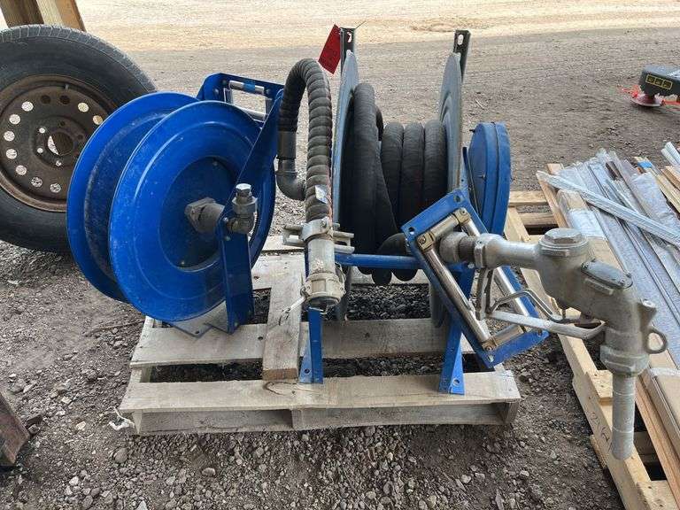 (2) Coax reels, 24"W x 24"H and 28"W x 30"H - Albrecht Auction Service