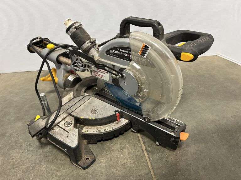 Chicago Electric Power Tools 10" compound slide miter saw - Albrecht Auction Service
