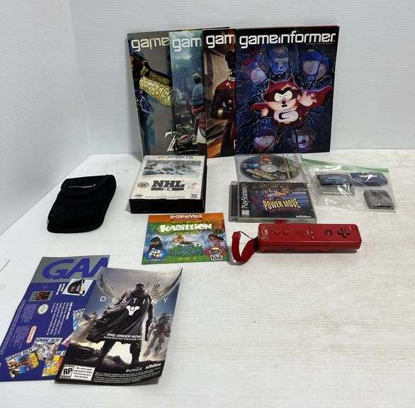 Assorted video game related items, includes: Nintendo DS Case, Wii ...