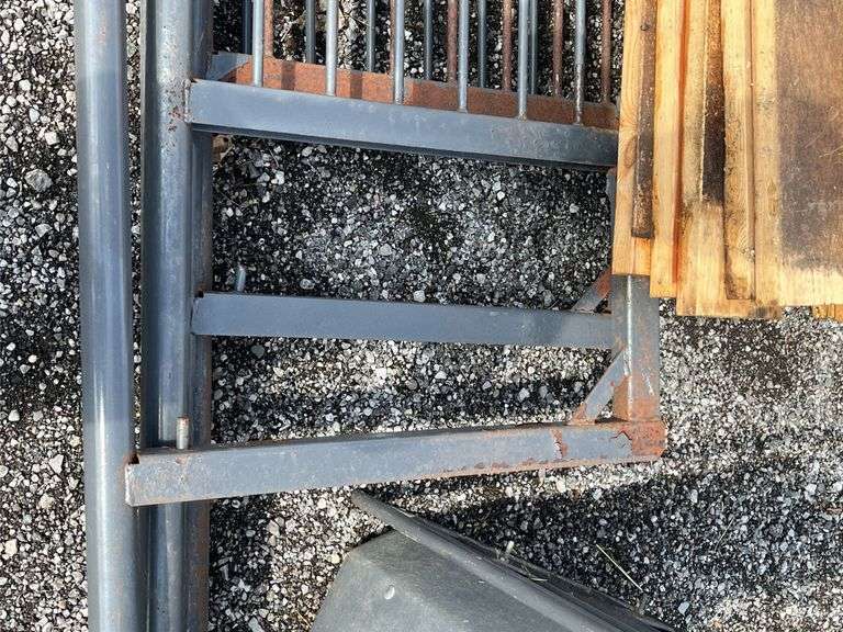 Horse stalls: (2) Stall fronts with swing-out feeders, (3) Stall sides ...