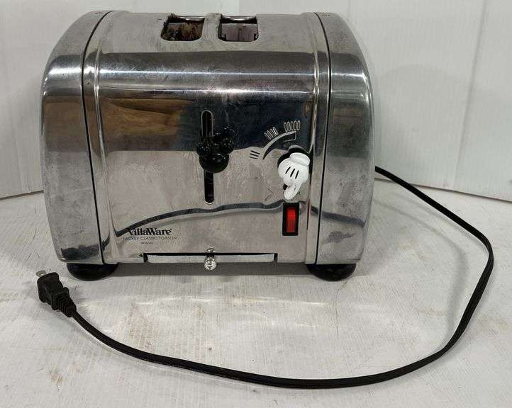 VillaWare Mickey Classic toaster, stainless steel, 2-slice, pull-out ...