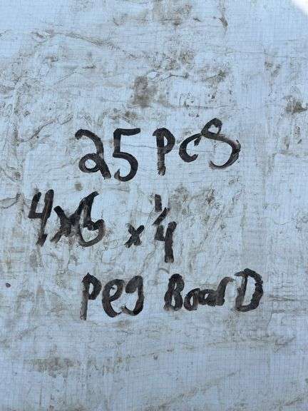 (25) Pieces of 4' x 6' peg board - Albrecht Auction Service