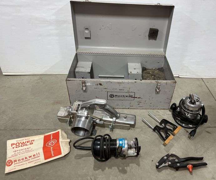 Rockwell router/plane, and a door hinge set, bin- 22"W - Albrecht ...