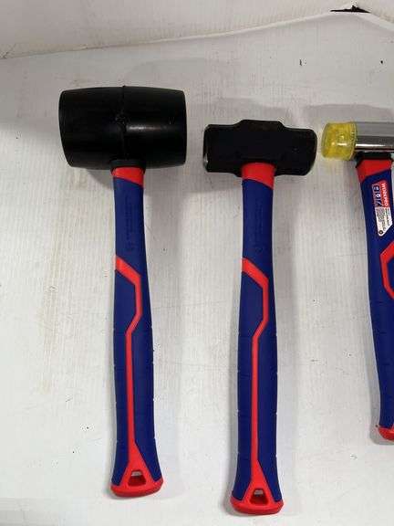 5-Piece WORKPRO hammer set, forged and polished steel heads, fiberglass handles, includes: 32 oz ...