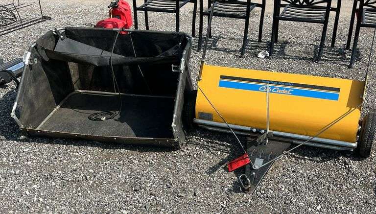 38" Cub Cadet lawn sweeper, good - Albrecht Auction Service