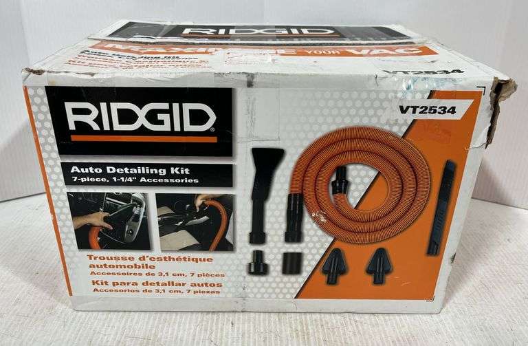 RIDGID 7-piece car detail set for use with RIDGID wet/dry shop vacs ...