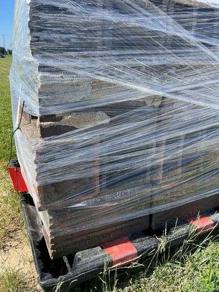 Pallet full of very old fancy blocks, each- 8 1/2" x 8 1/2" x 16 ...