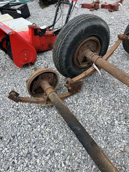 (3) Trailer axles, 65" backing plate to backing plate, 55" center of ...