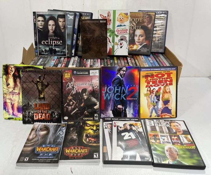Mixed DVDs, XBox 360 games, manuals, CD cases - Albrecht Auction Service