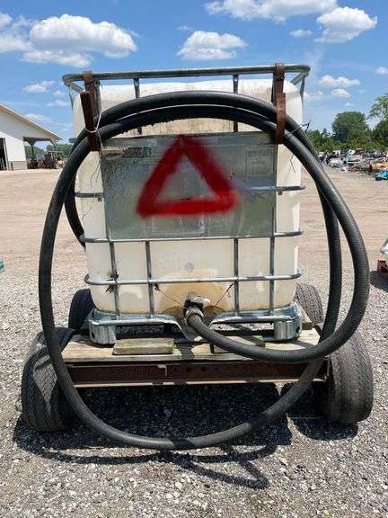 300-Gallon tank on trailer for watering trees with a hose, works well ...