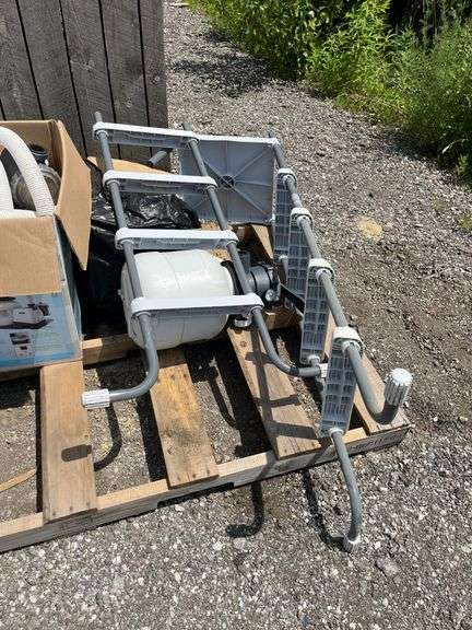 BestWay Steel Pro 15' x 48" round metal steel frame pool, Intex 28067E ...