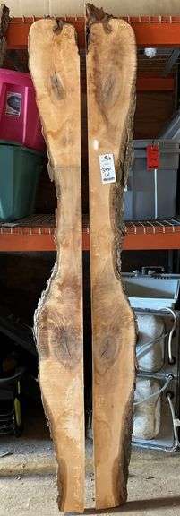 (2) Sugar Maple boards, live edge, rough sawn, One- 7" to 9"W x 1 1/4 ...