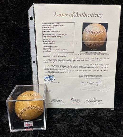 Late 1920s or Early 1930s Babe Ruth Signed Baseball, Reach Official ...