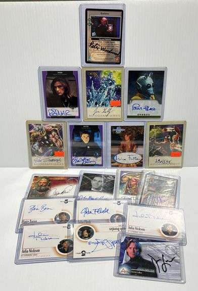 (17) Autographed cards by stars that played superheroes from Spider-Man ...