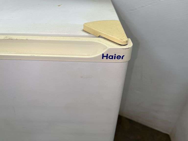 Haier mini fridge, 2.7 cu. ft., 19"W x 18"D x 25"H, some wear, works ...