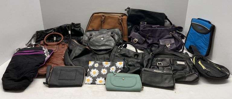 Purses and wallets, some used very little, includes: (9) Purses, (1 ...