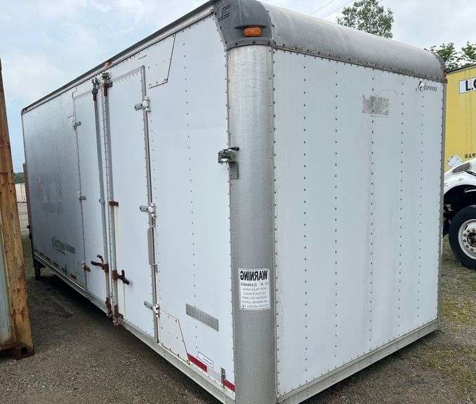 20' Aluminum Ground Level Storage Container, 8'W x 8'H, Double Curbside ...