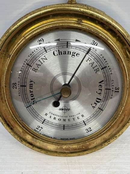 Brass Pilot marine vintage barometer, 5 1/4"Dia, good, works - Albrecht ...