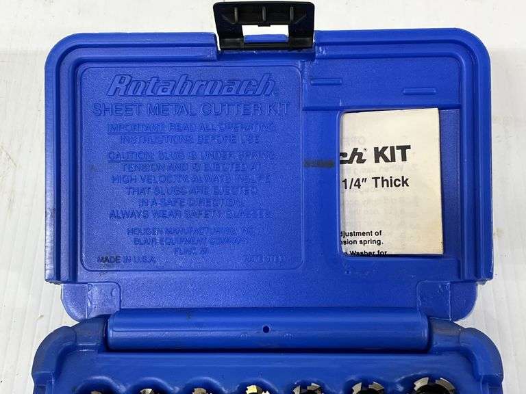 Hougen Rotabroach kit for materials up to 1/4"Thick, 5/16, 3/8, 7/16, 1 ...