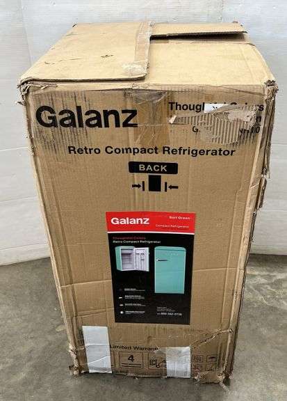 Galanz refrigerator, compact, 3.3 cu. ft., new, tested, box- 23"W x 20 ...