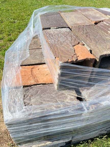 Pallet full of very old fancy blocks, each- 8 1/2" x 8 1/2" x 16 ...