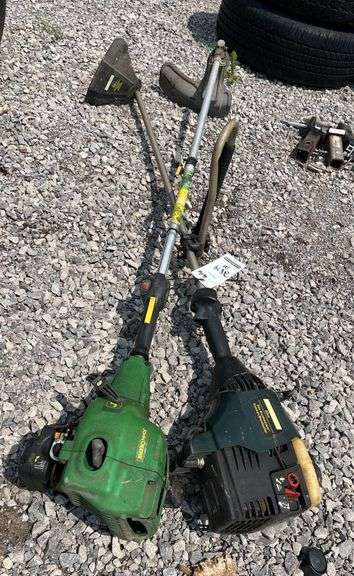 (2) Weed trimmers, includes: 1- John Deere S1400, and 1- 32cc Brushwacker/Trimmer, seller is ...
