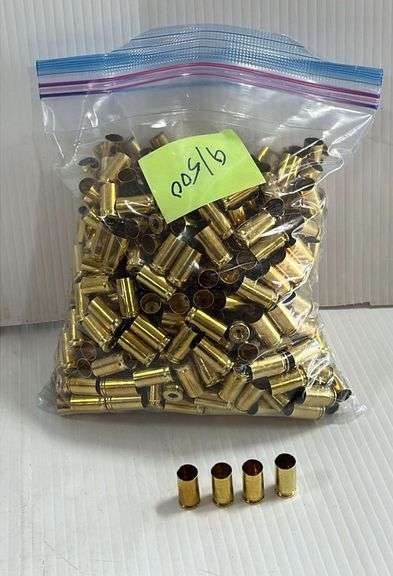 (500) Pieces of 9mm Empty Brass Cases for Reloading, Cleaned, Polished ...