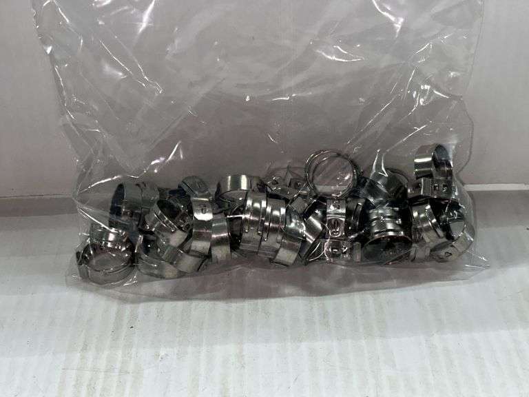 (40) Stainless steel PEX clamp cinch rings, 1/2" crimp pinch fitting ...