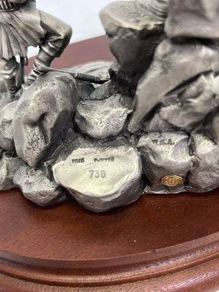 Chilmark pewter figures, Geronimo and Chief Joseph, 7"W x 6"H ...