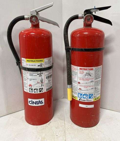 (2) Fire extinguishers, fully charged in proper working condition, A-B ...