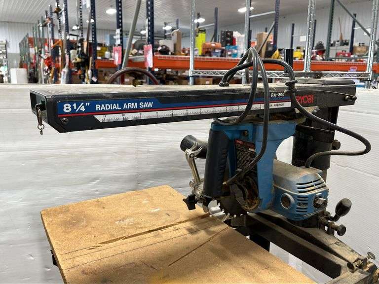 RYOBI 8 1/4" radial arm saw, 48"H, as is - Albrecht Auction Service