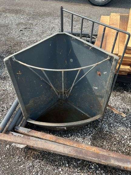 Horse stalls: (2) Stall fronts with swing-out feeders, (3) Stall sides ...