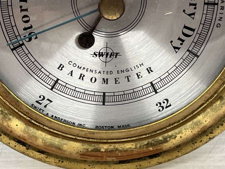 Brass Pilot marine vintage barometer, 5 1/4"Dia, good, works - Albrecht ...