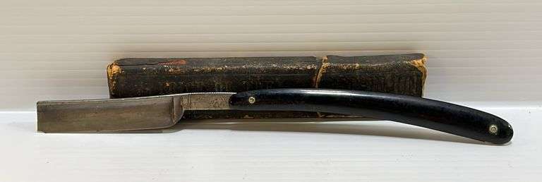 Antique straight razor, made by Boker & Co. in Germany, model No. 101 ...