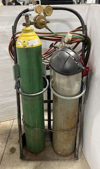 Cutting torch set, both tanks at least half full, small tanks, up to 48 ...