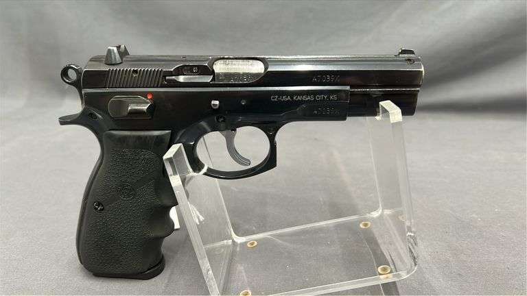 CZ-USA CZ 75 B, .40 S&W, with Hogue Rubber Grips, Original Grips, and Box - Albrecht Auction Service