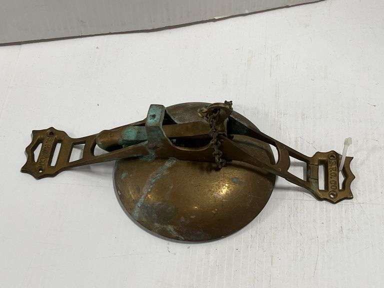 Original brass San Francisco trolley cable car bell, 10"W, nice ...