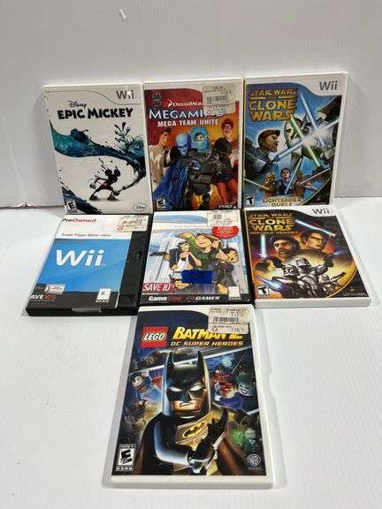 (7) Wii video games: Star Wars- Clone Wars, DC Batman 2- Super Heroes ...
