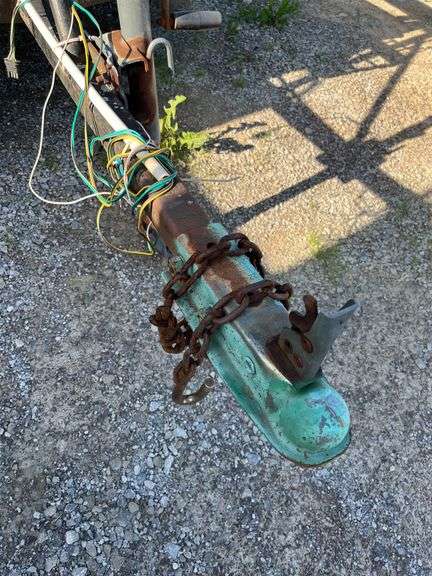 Utility trailer, 5 1/2' x 9' bed, two new tires plus a spare, steel bed ...