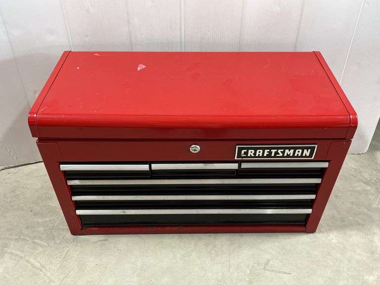 Craftsman 6-Drawer tool box with top that opens, model D6119362, 26"W x ...