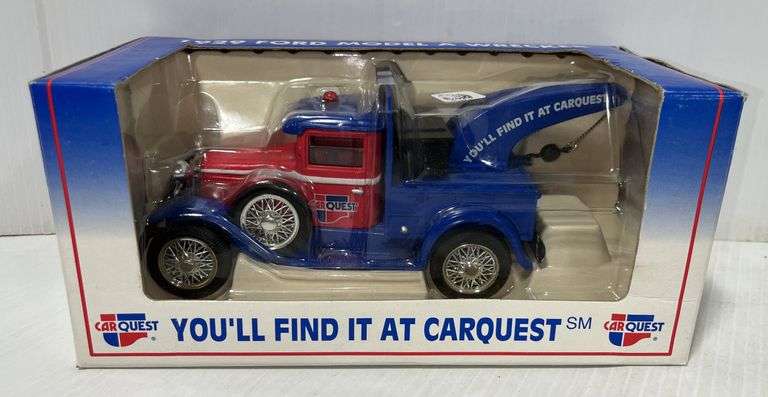CarQuest 1929 Ford Model A wrecker die-cast metal coin bank, approx. 6 ...