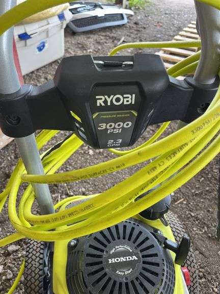 RYOBI 3000 power washer, motor runs great, pump or unloader valve needs ...