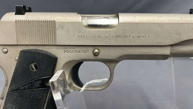 Colt Combat Commander, .45 ACP with (3) Mags and Trijicon Sights, One ...