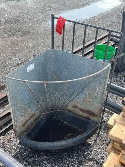 Horse stalls: (2) Stall fronts with swing-out feeders, (3) Stall sides ...