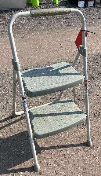 Werner Step Right folding step stool, 18"W x 37"H - Albrecht Auction ...